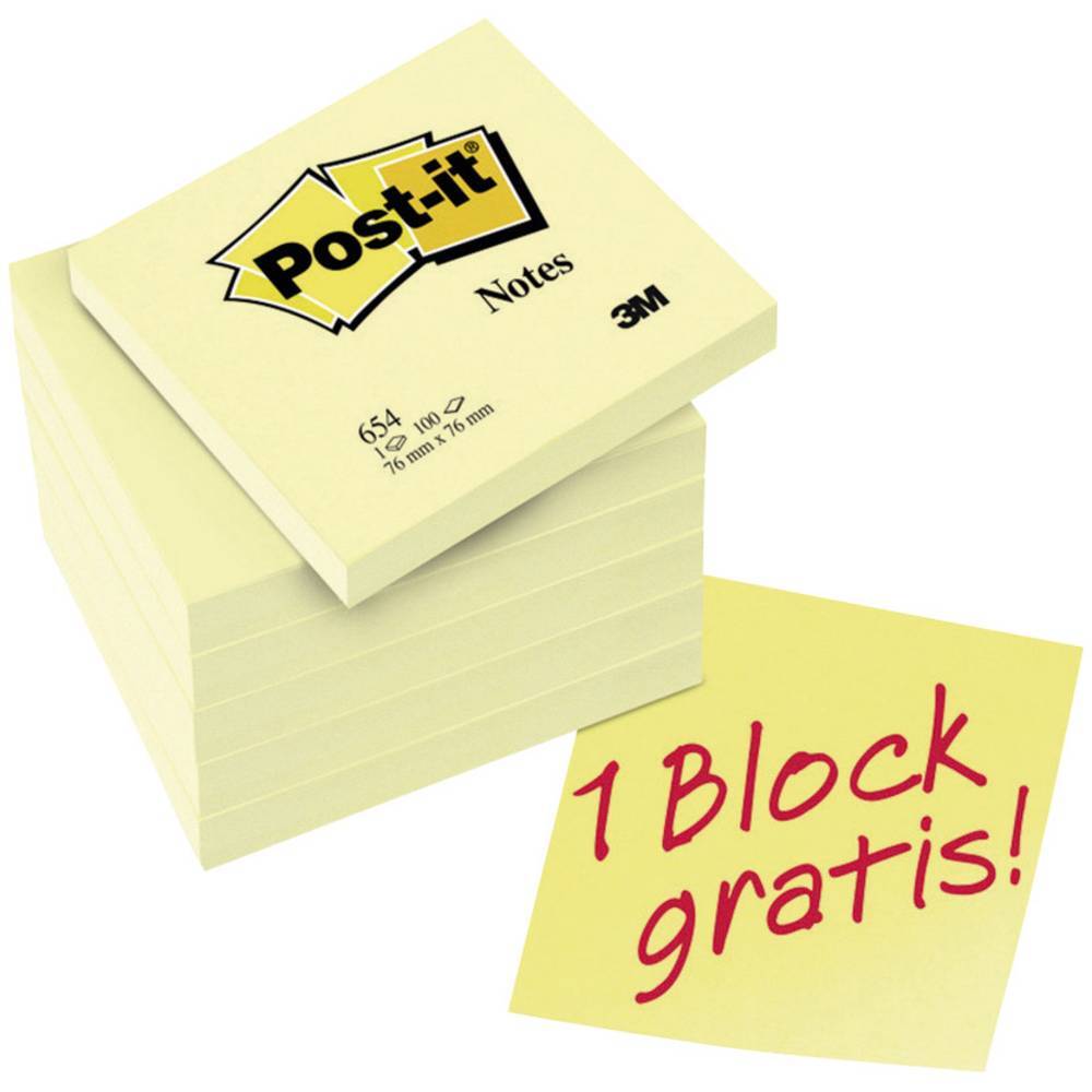 Post-it Post-It 7100199885 76 mm x 76 mm Gul 600 Blad | Elgiganten ...