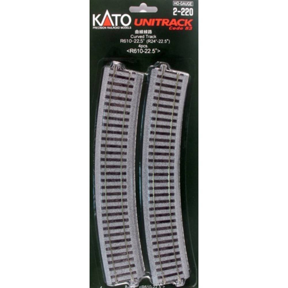 H0 Kato Unitrack 2-220 Bøjet spor 4 stk | Elgiganten | Elgiganten