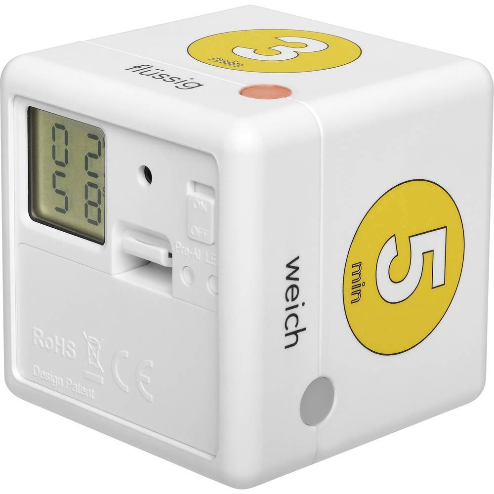 Tfa Dostmann Cube Timer Ei Äggklocka Vit Gul Digital Elgiganten