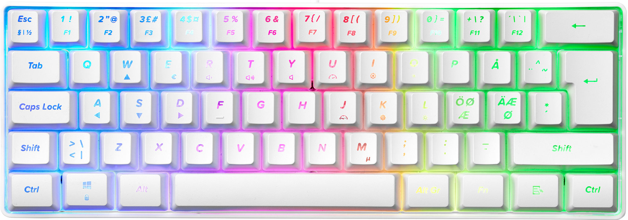 Next MX5 Mini tangentbord för gaming (vitt) - Elgiganten - Elgiganten
