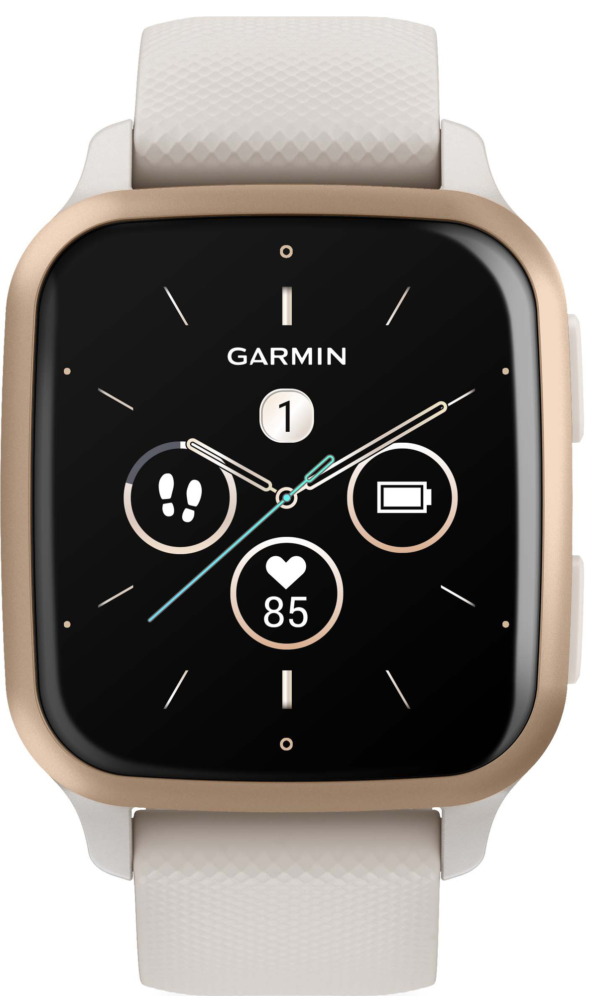 Garmin Venu Sq 2 Music smartklokke (Ivory & Gold) - Elkjøp | Elkjøp