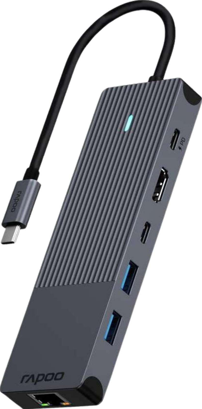 RAPOO UCM-2002 6-i-1 USB-C Multiport Adapter hub (svart) - Elgiganten ...