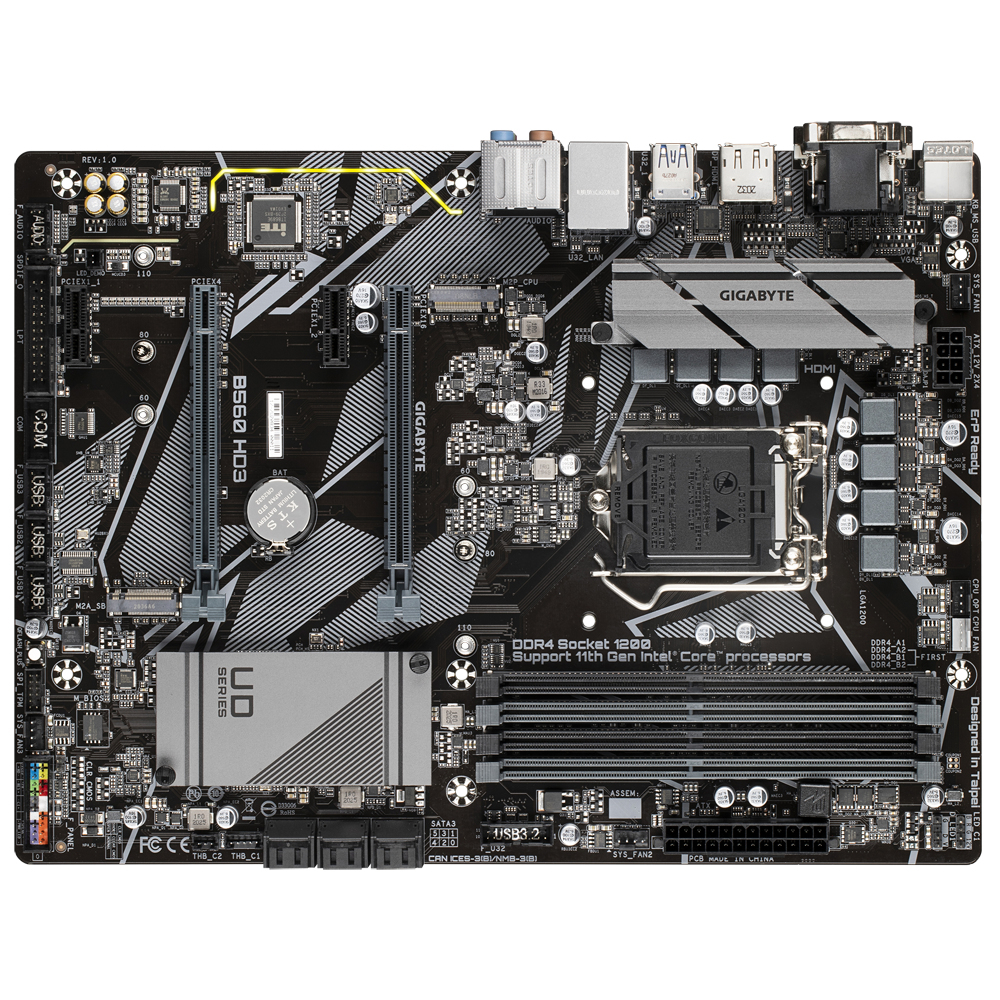 Gigabyte B560 HD3 emolevy Intel B560 Express LGA 1200 ATX - Gigantti ...