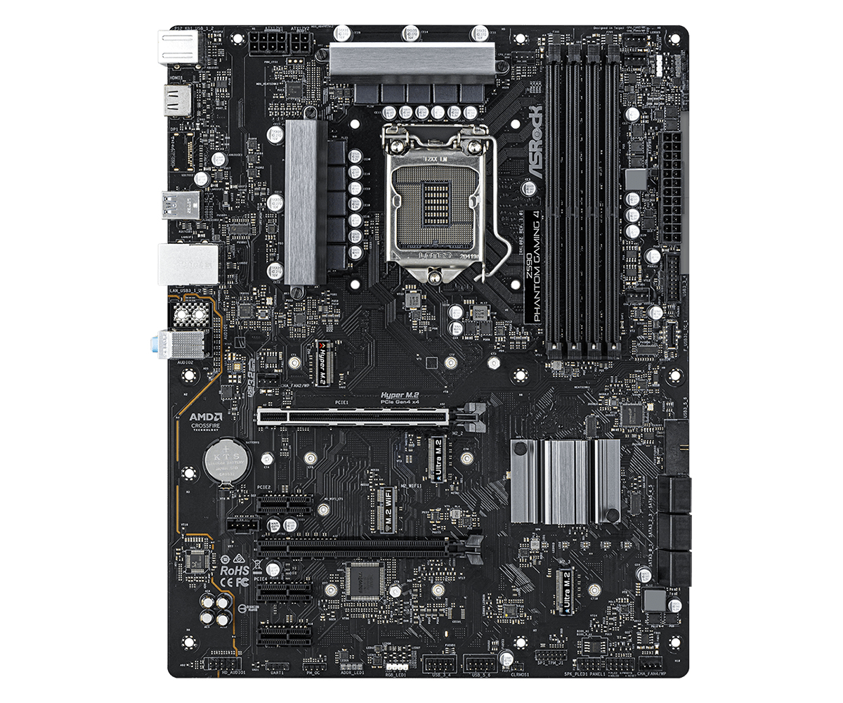 Asrock Z590 Phantom Gaming 4 Intel Z590 LGA 1200 (Socket H5) ATX ...
