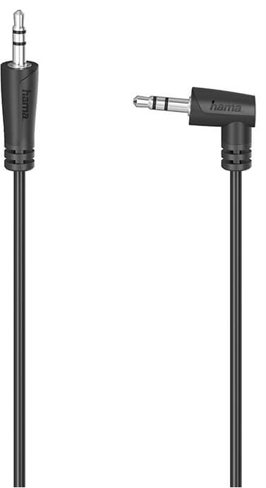 Hama Audio 3.5mm till 3.5mm vinklad kabel 0.5m - Elgiganten - Elgiganten