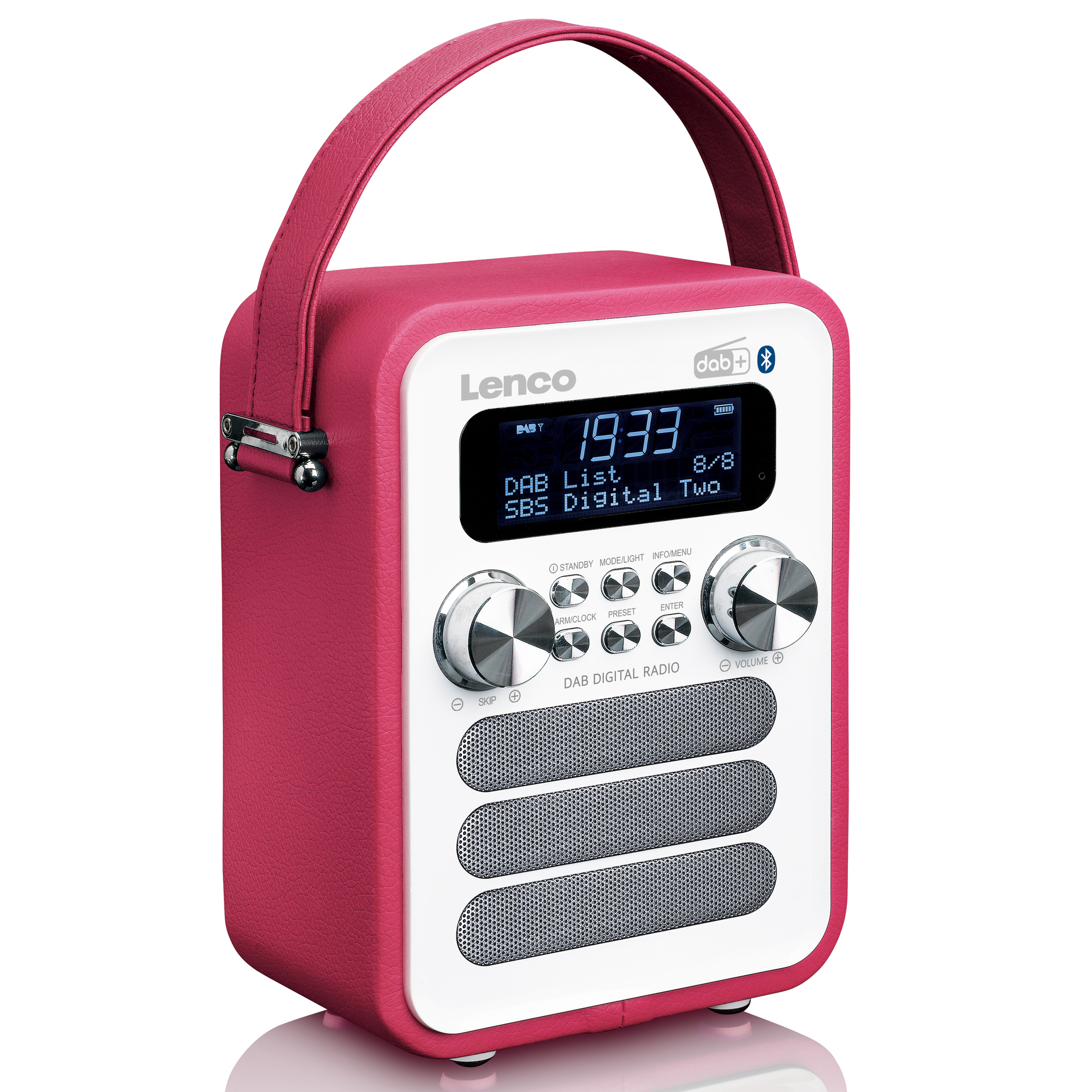 Lenco PDR-051 DAB Radio, Pink/Hvid | Elgiganten | Elgiganten