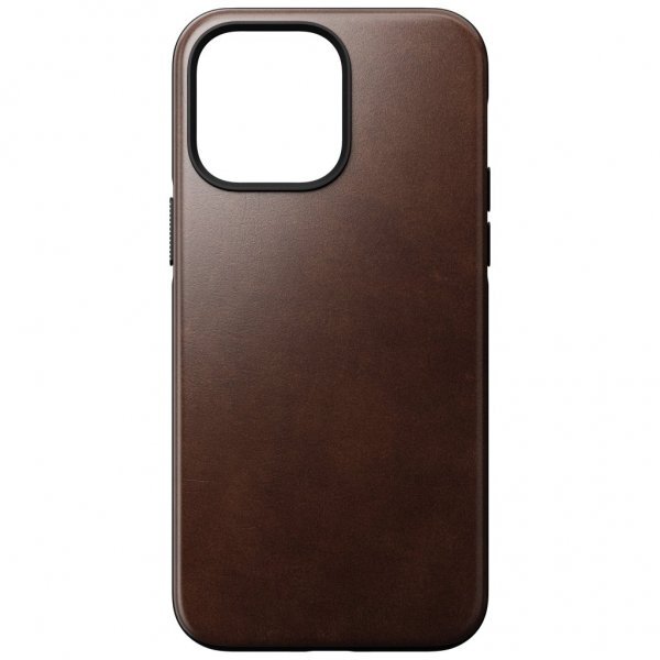 NOMAD iPhone 14 Pro Max Skal Modern Leather Case Horween Rustic Brown ...
