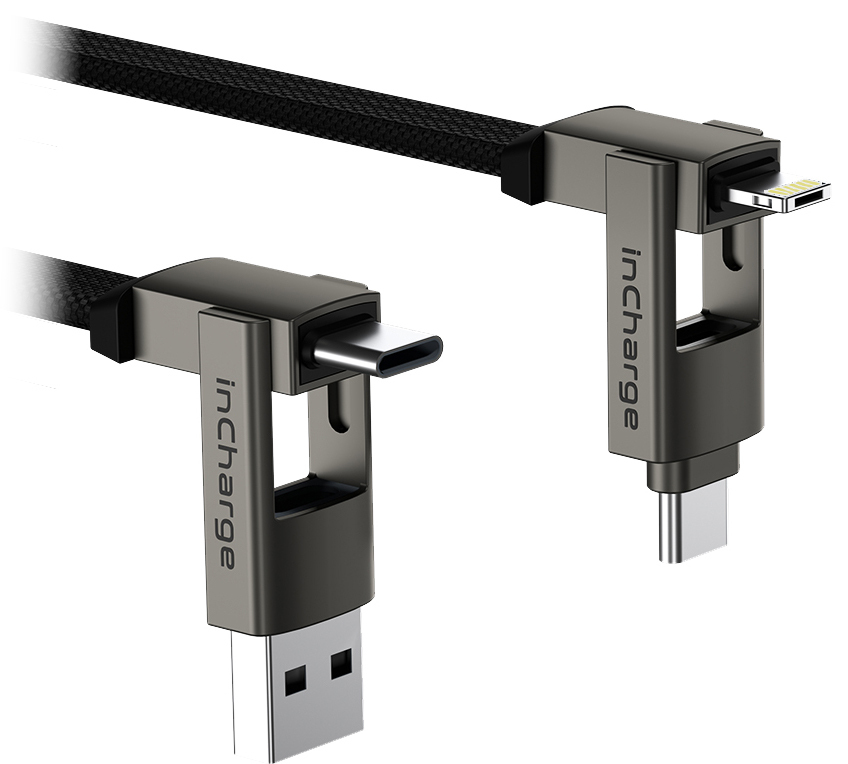 InCharge 6 Max Mercury Grey (1,5m) - Gigantti verkkokauppa