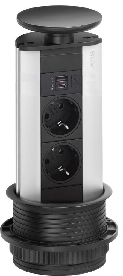 EVOline Port strømuttak (sort) - Elkjøp | Elkjøp