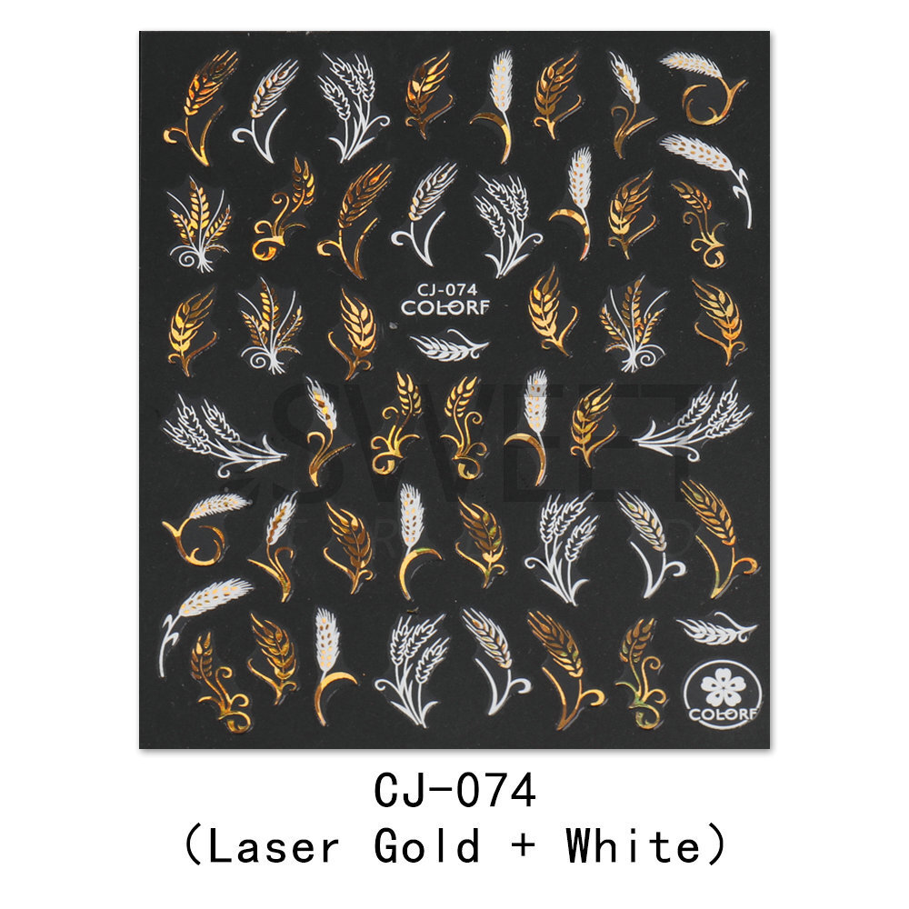 Höst Laser Nail Art Stickers 1 ark Guld - Elgiganten - Elgiganten