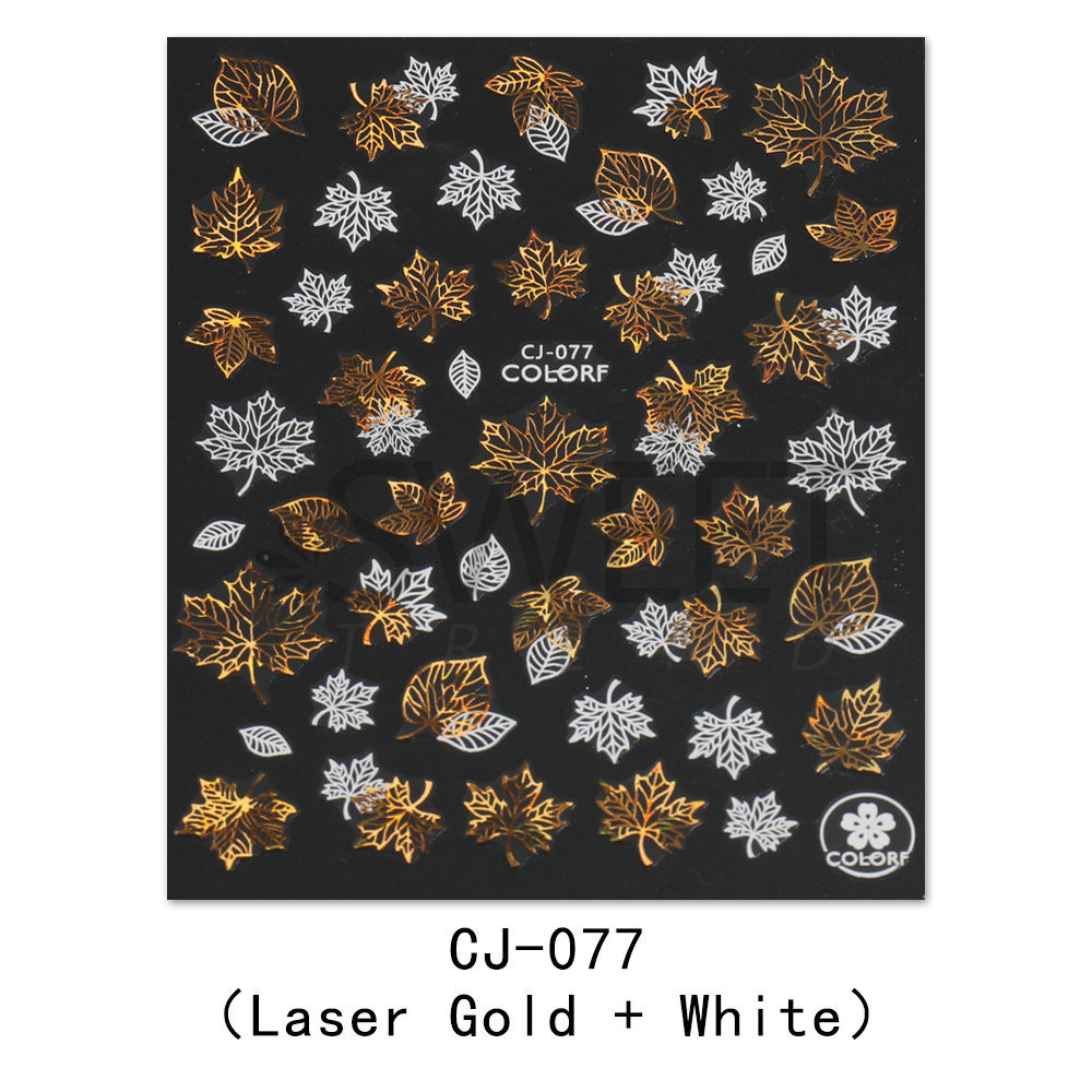 Höst Laser Nail Art Stickers 1 ark Guld - Elgiganten - Elgiganten