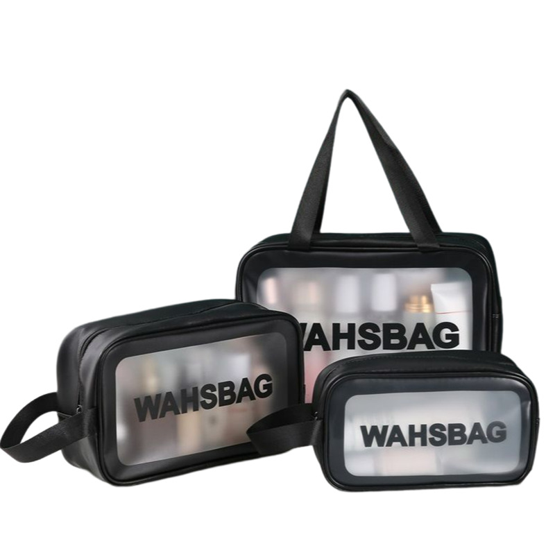 Toilettaske Makeup Taske 3 Pack Sort | Elgiganten | Elgiganten