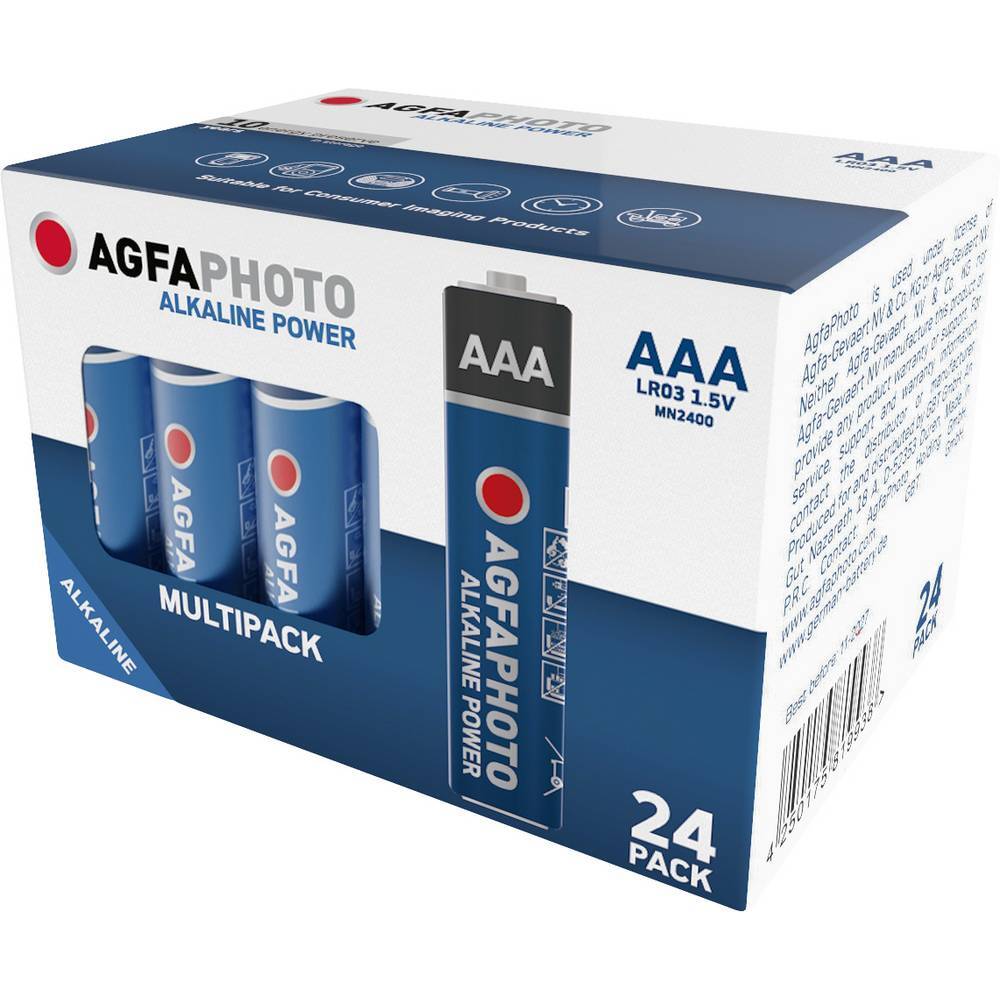 Batteri AAA (R03) Alkaliskt AgfaPhoto Power LR03 1.5 V - Elgiganten ...
