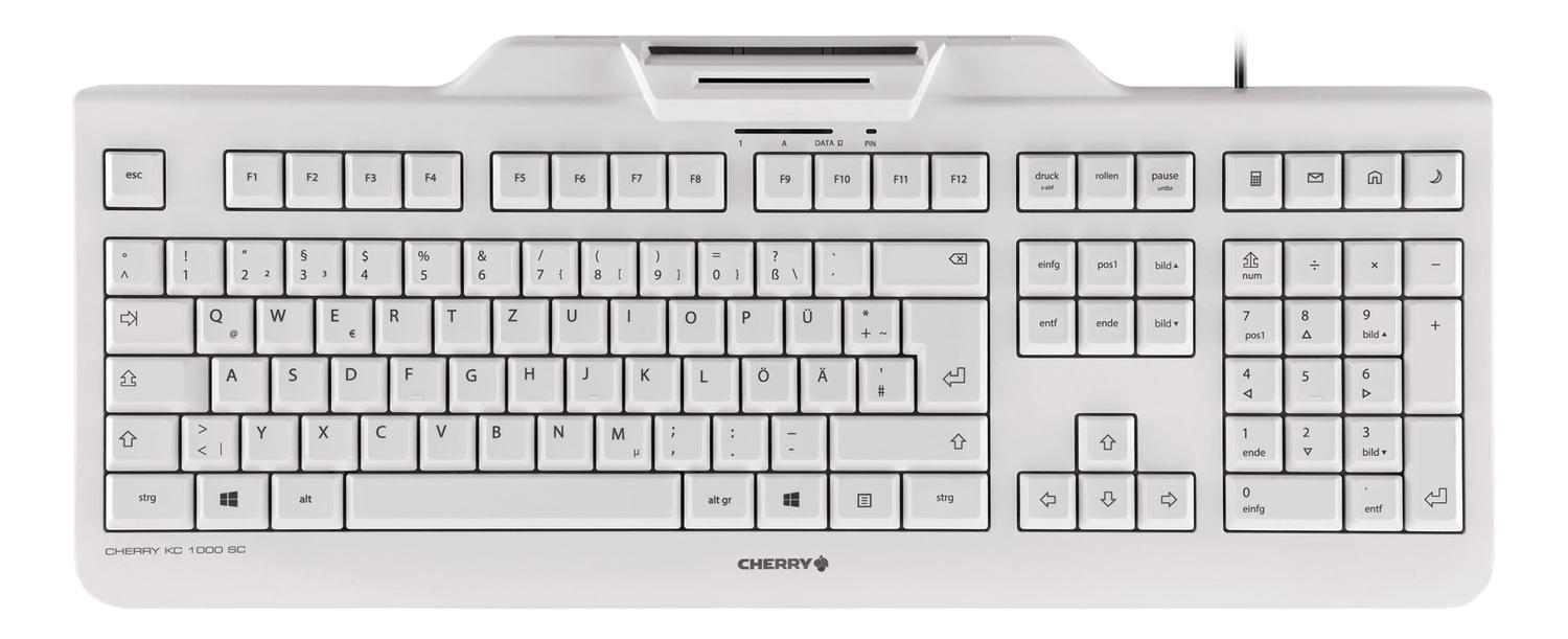 Cherry KC 1000 SC, tastatur med kortleser, nordisk layout, beige ...