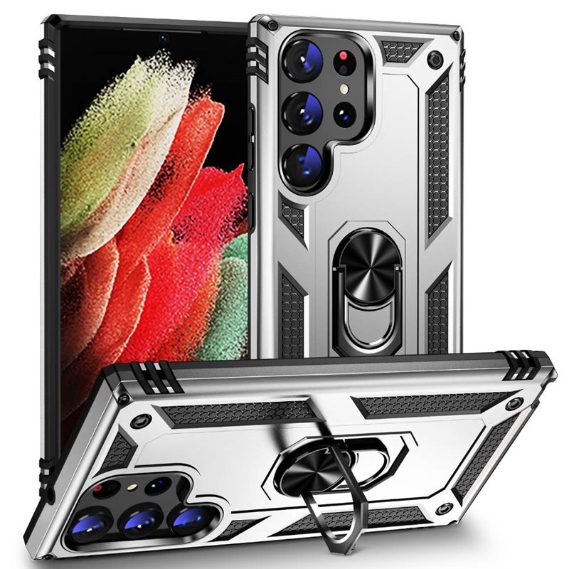 Sergeant ring deksel Samsung Galaxy S23 Ultra - Sølv - Elkjøp | Elkjøp