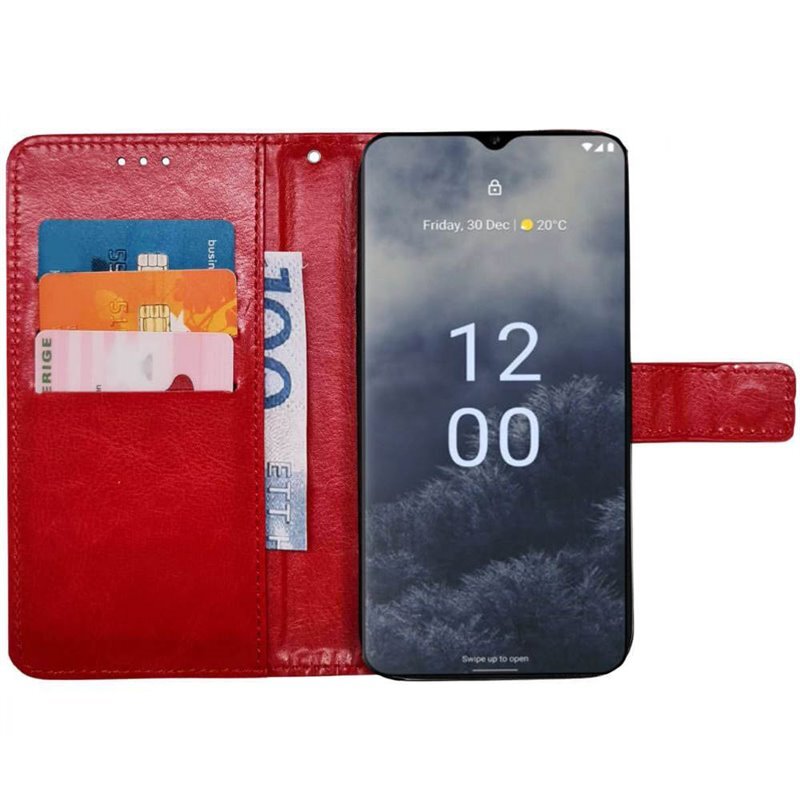 Wallet cover 3-kort Nokia G60 - Rød | Elgiganten | Elgiganten