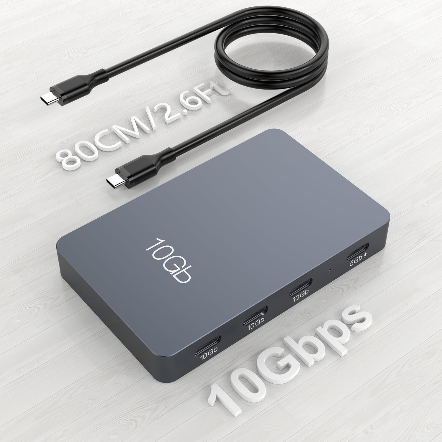 NÖRDIC USB-C Hubb 7port 3xUSB-C 3.2 10G 3xUSB-A 3.1 5G 1xUSB-C PD100W ...
