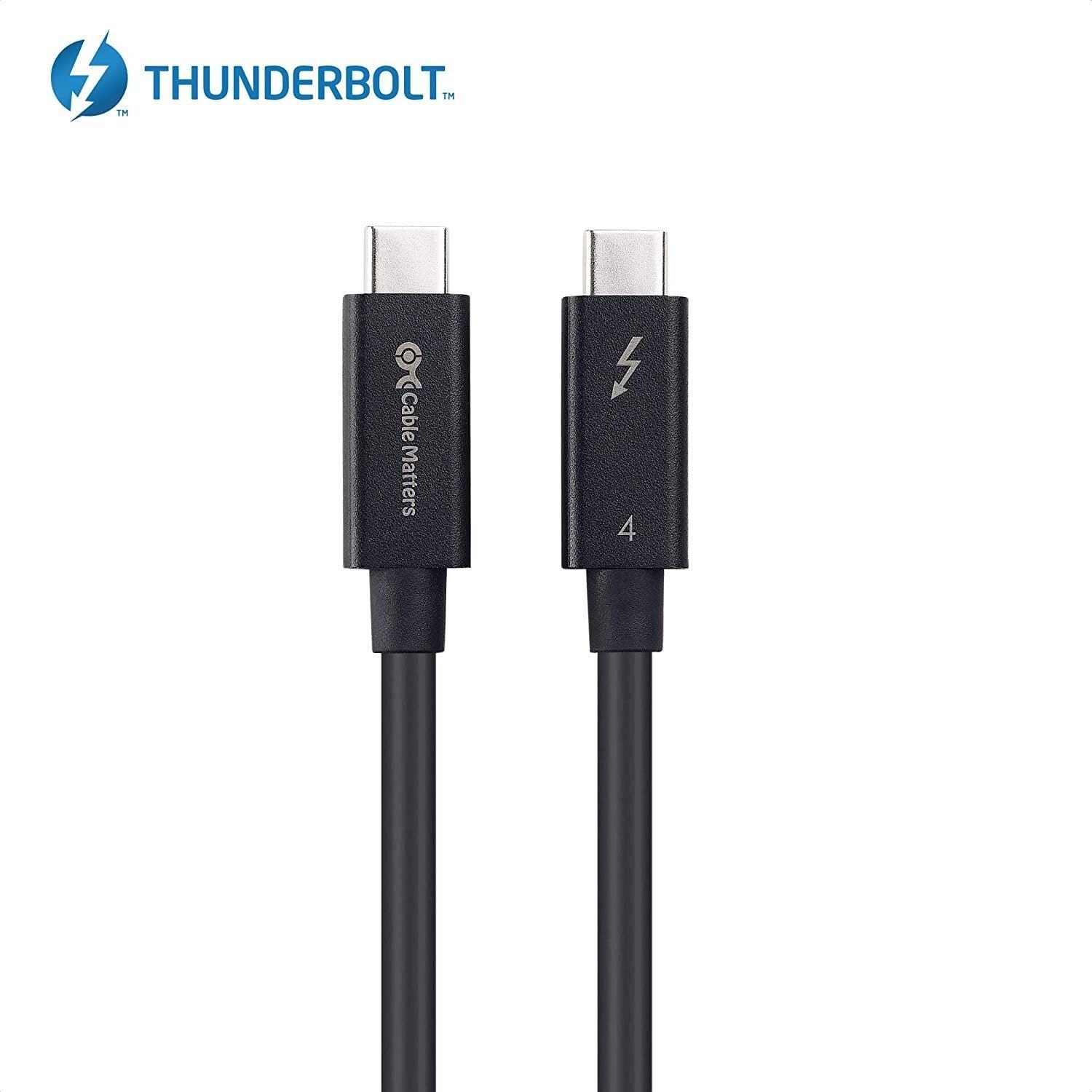 Cable Matters Intel Certified 80cm Thunderbolt 4 USB C Kabel 40Gbps ...