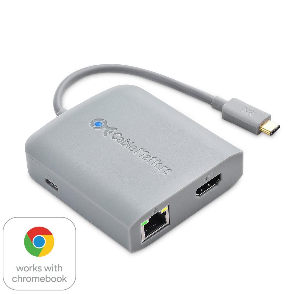 Cable Matters 1 til 5 dockingstation 1xHDMI 4K60Hz, 1xRJ45 Ethernet ...