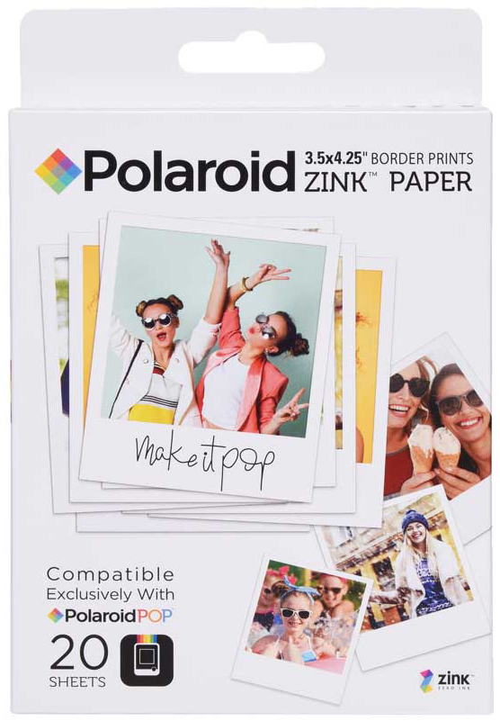 Polaroid papir ZINK Zero-Ink 3" x 4" (20 pakke) | Elgiganten | Elgiganten