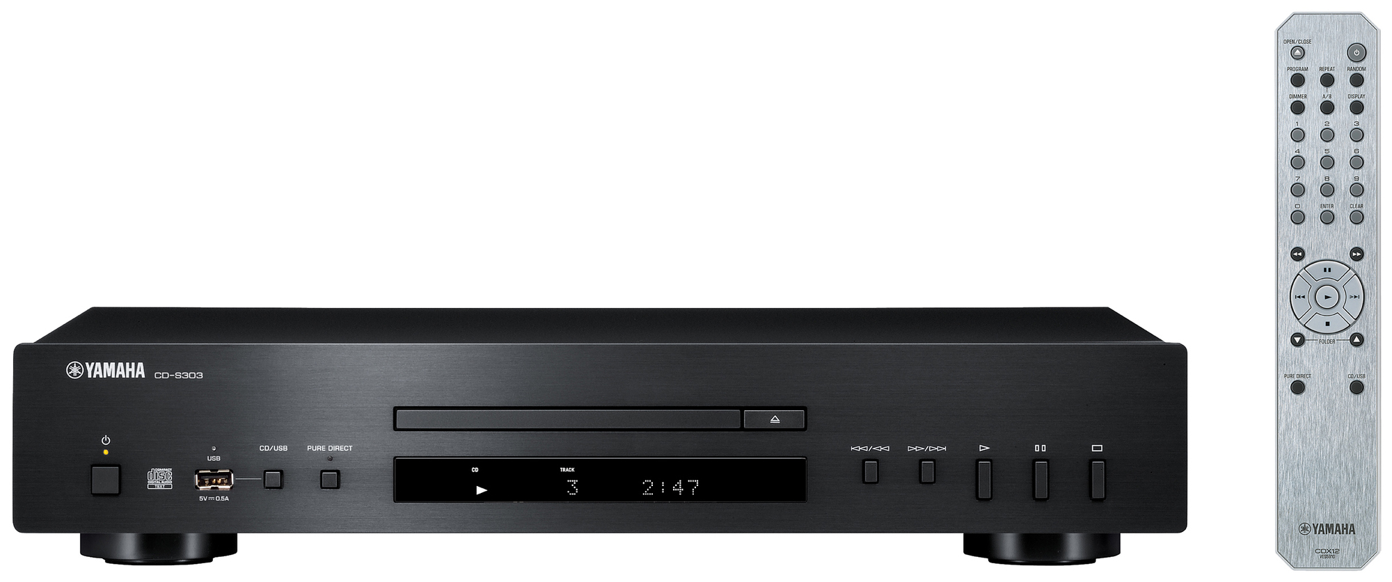 Yamaha CDS303 CD-soitin (musta) - Gigantti verkkokauppa