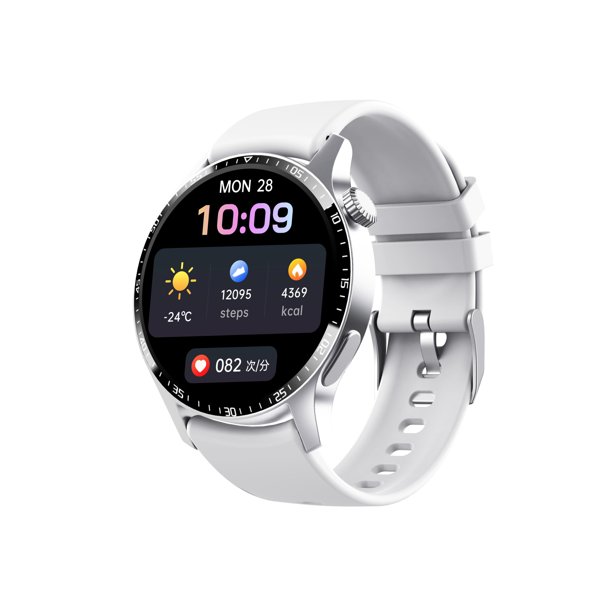 Smart klocka med puls, sömnmonitor, stegräknare Silvergrå - Elgiganten ...