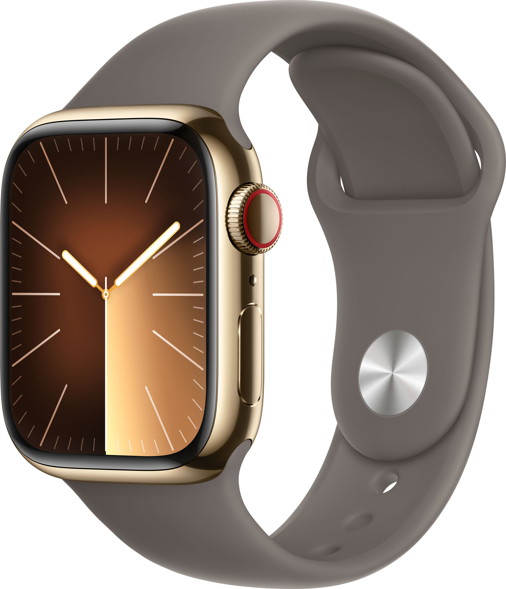 Apple Watch S9 45mm GPS+CEL (Gold Stainless/Clay Sport Band) S/M ...