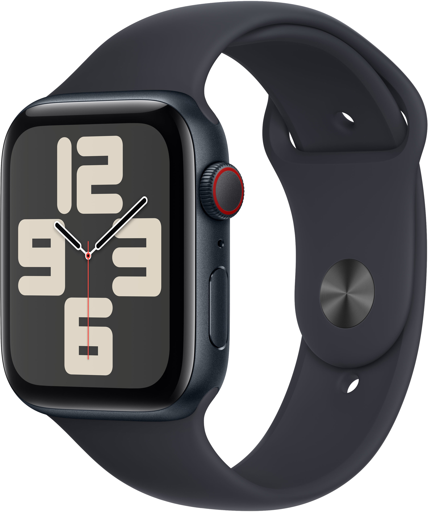 Apple Watch SE 2nd Gen (2023) 44mm LTE (Midnat Alu/Midnat sportsrem M/L ...