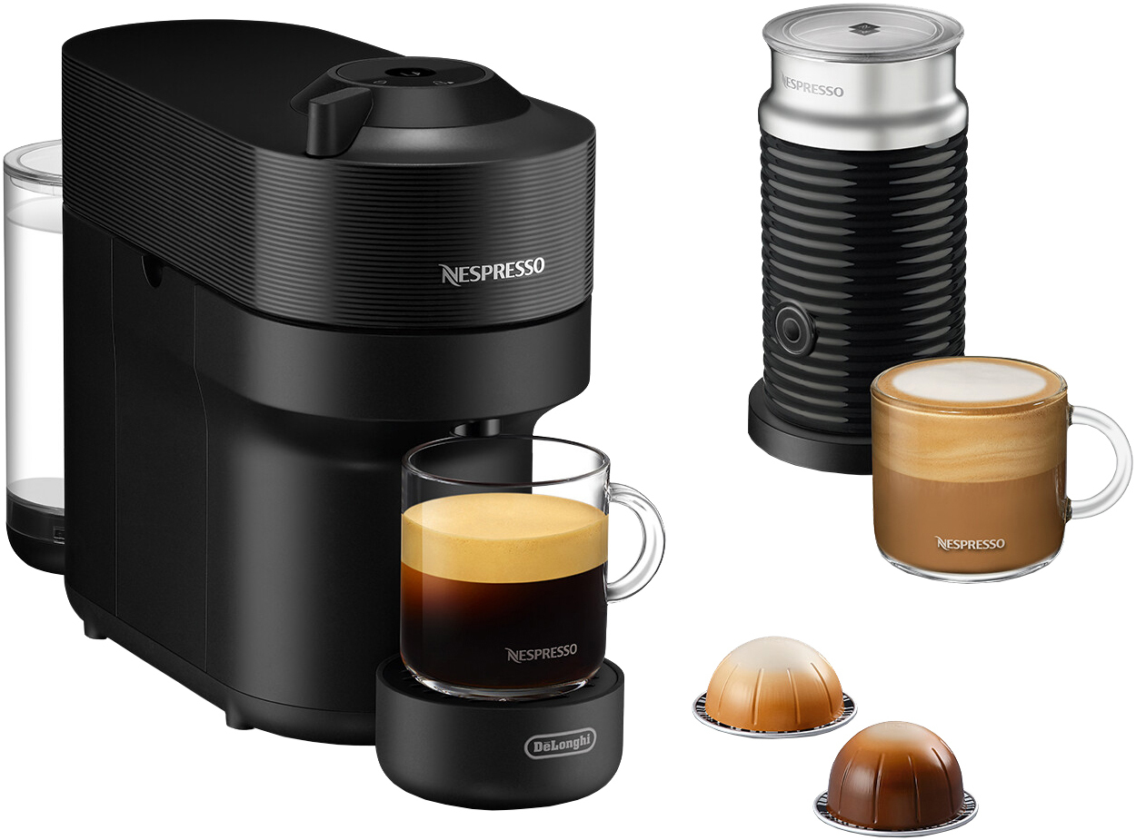 Nespresso Vertuo POP kapselmaskin + melkeskummer fra DeLonghi ENV90.BAE ...