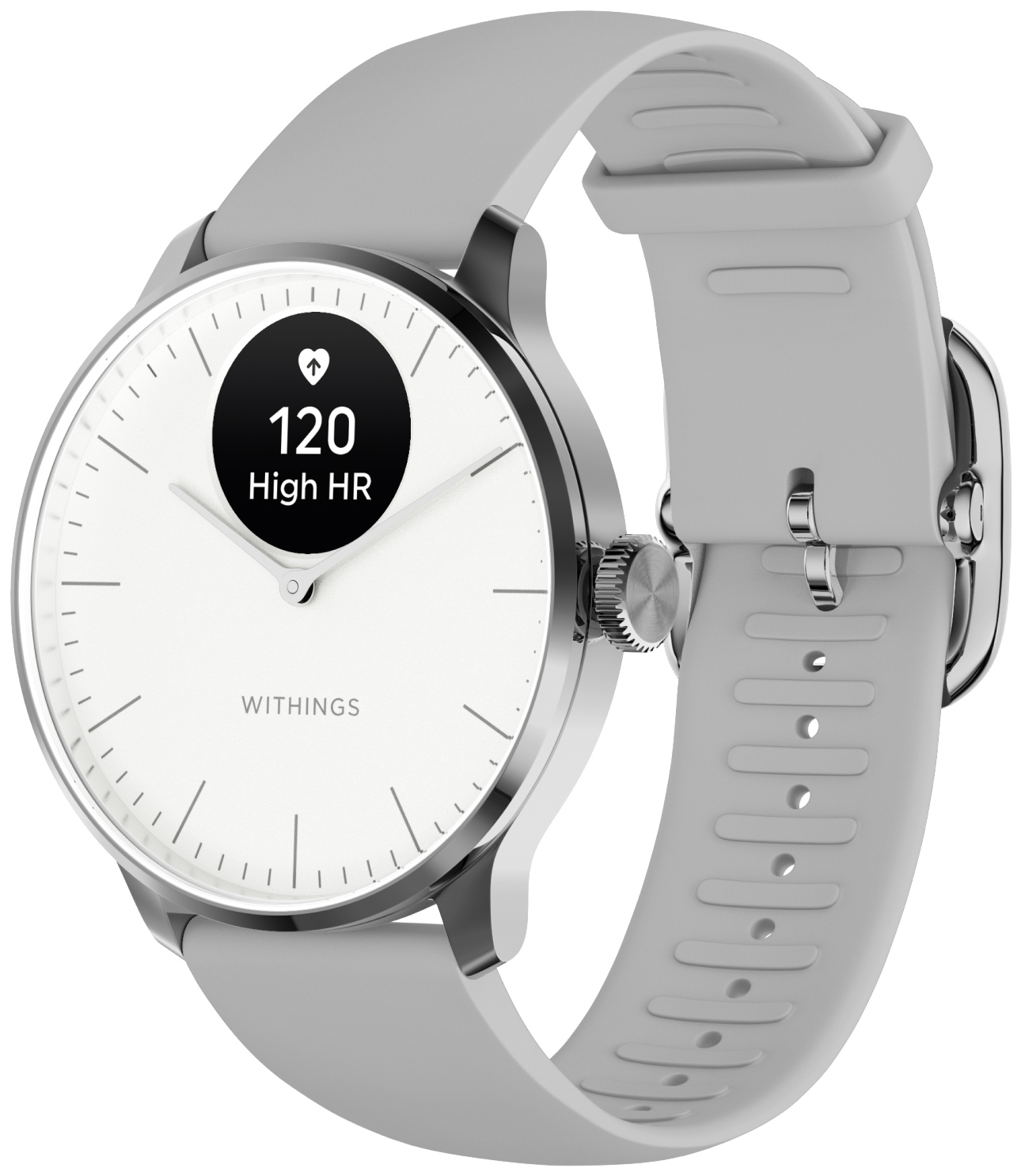 Withings ScanWatch Light hybrid smartklokke 37mm (hvit) - Elkjøp | Elkjøp