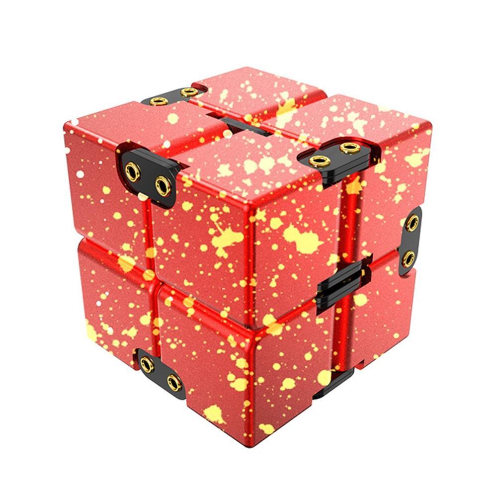 Fidget Toy Stress Avslappning Infinite Cube Flip Kub Röd-Gul ...