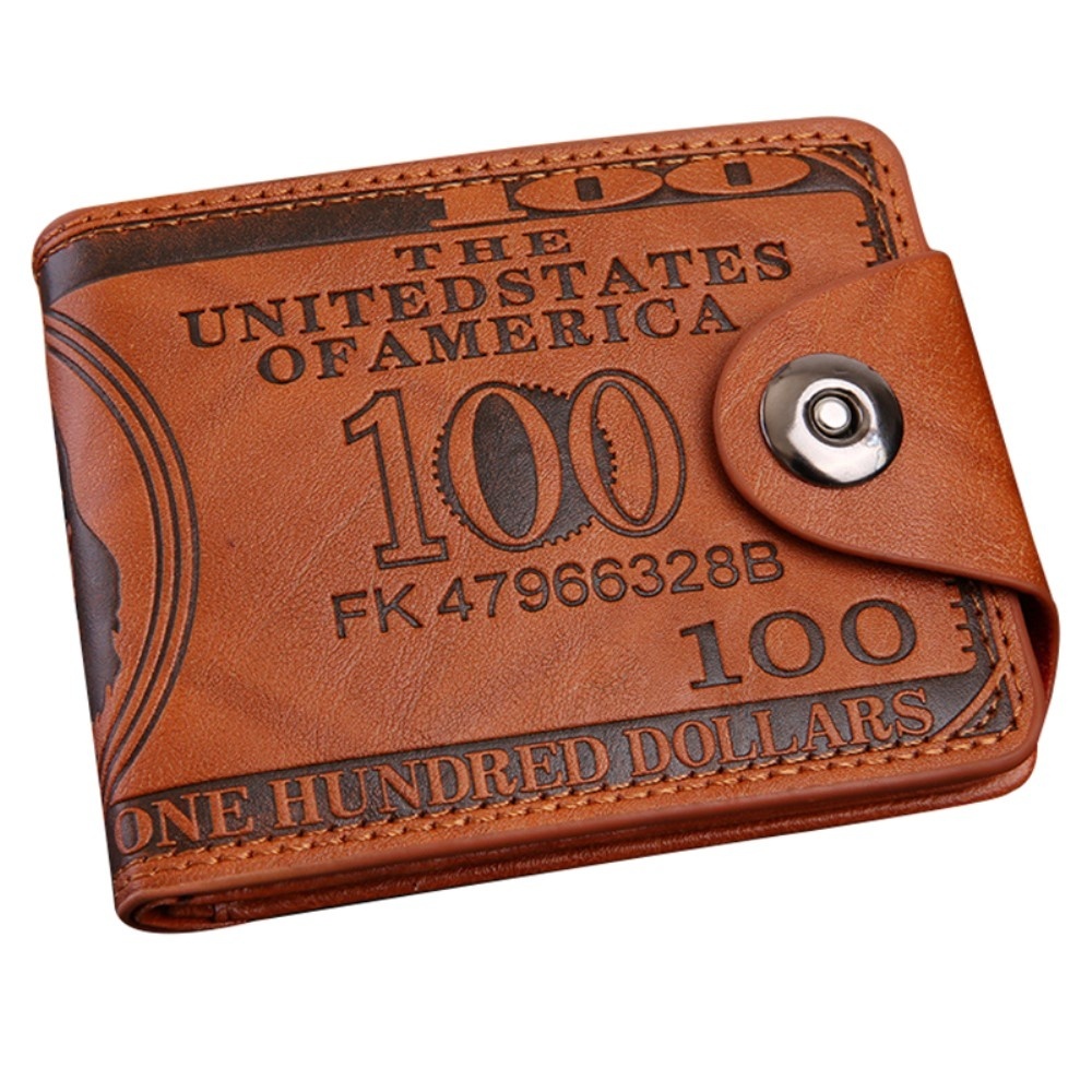 Plånbok Börs 100 dollar sedel Pengar Bifold korthållare - Brun ...