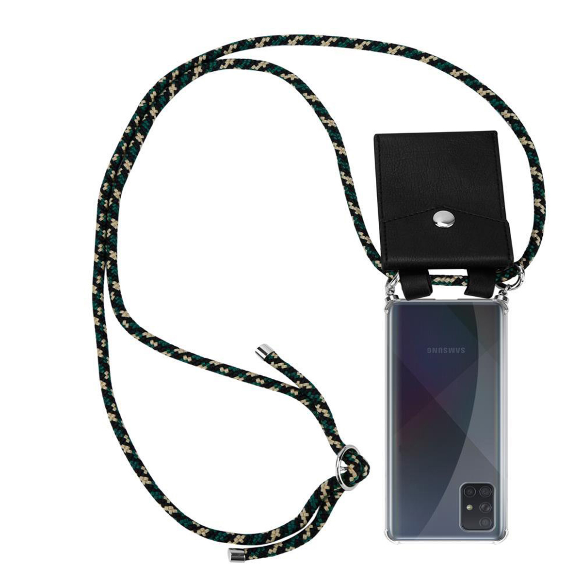 Samsung Galaxy A71 4G Deksel med Halskjede (brun) - Elkjøp | Elkjøp