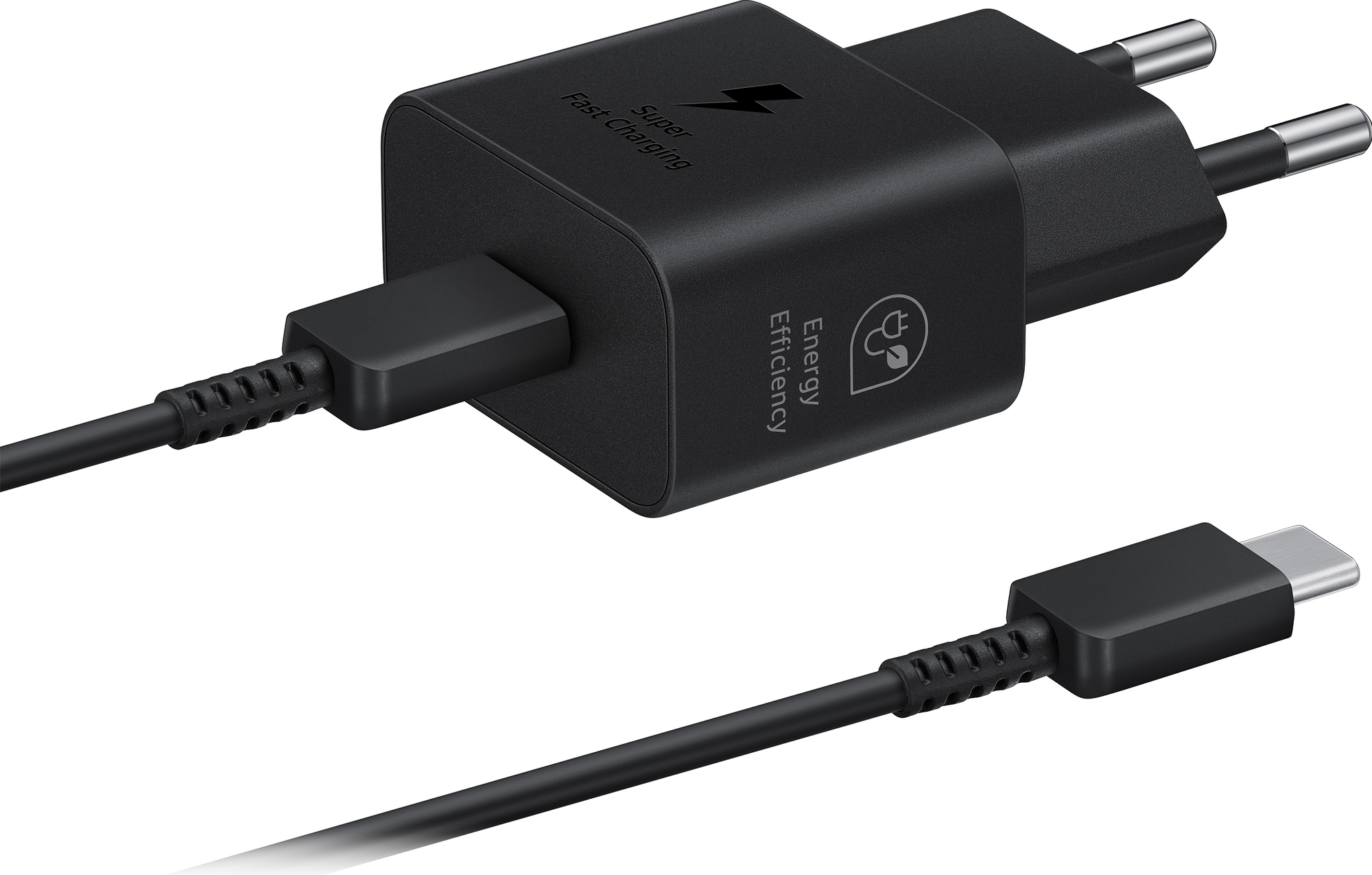 Samsung USB-C 25W laddare med kabel (svart) - Elgiganten - Elgiganten
