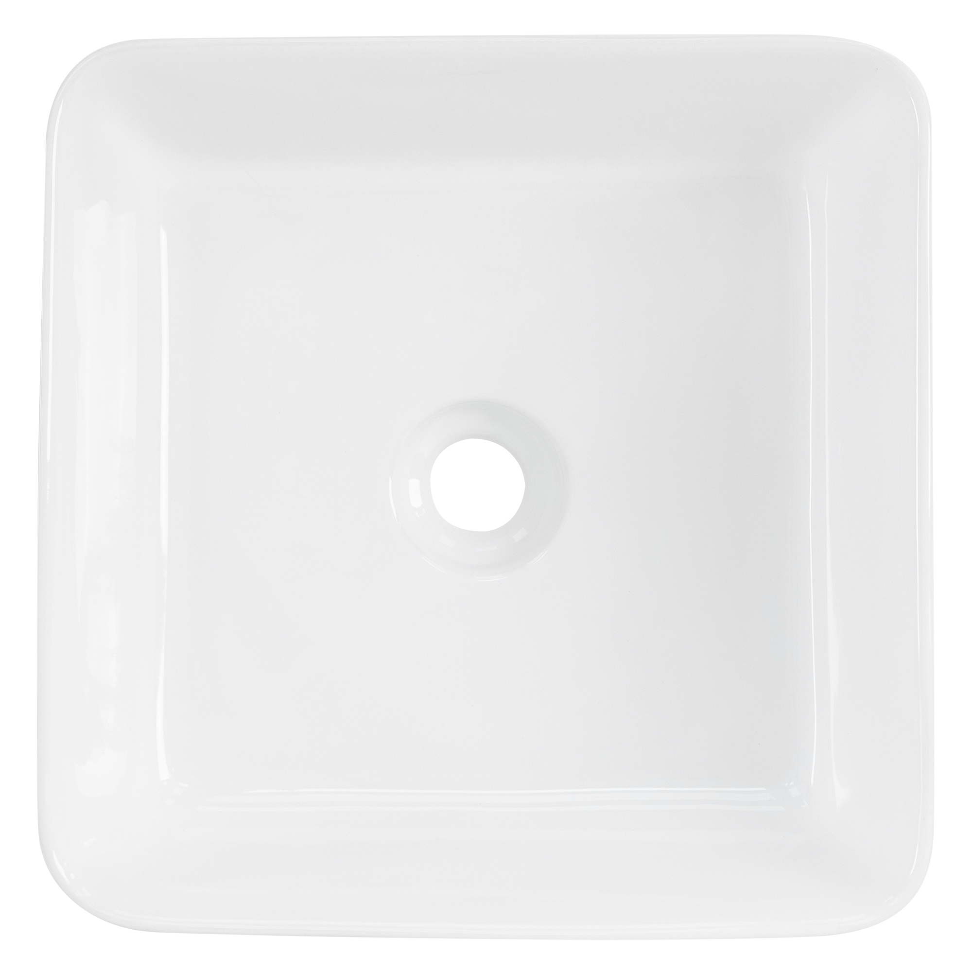 ML-Design Blank hvid keramisk vask 39x39x15 cm | Elgiganten | Elgiganten