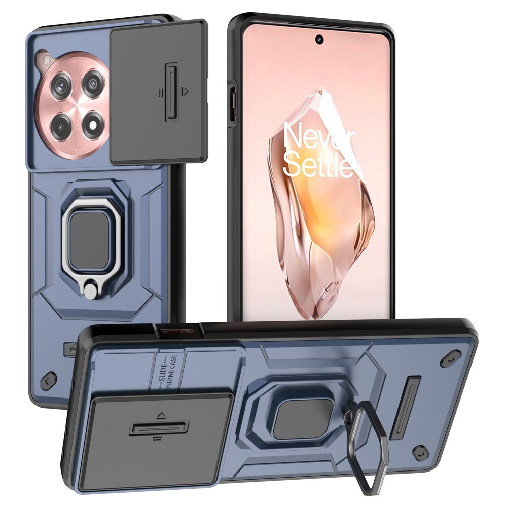 SKALO OnePlus 12R 5G Armor Hybrid Metal Ring Camera Slider - Blå ...