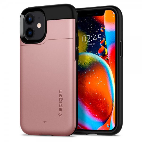 Spigen iPhone 12/iPhone 12 Pro Deksel Slim Armor CS Rosegull - Elkjøp ...