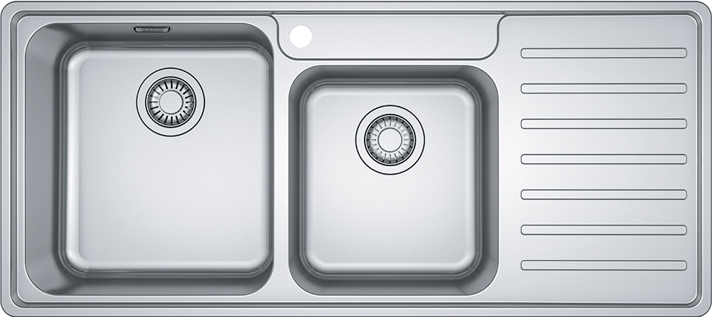 Franke Bell dubbel diskho BCX 221 L (stål) - Elgiganten - Elgiganten