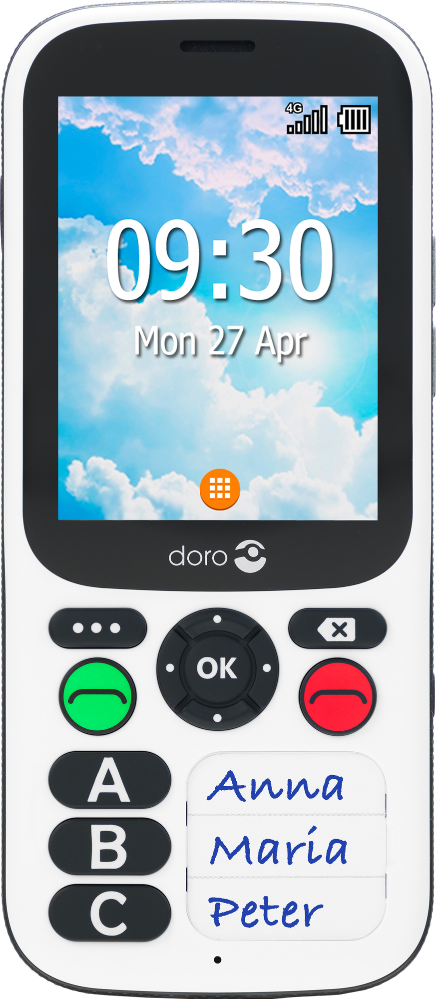 Doro 780X mobiltelefon (sort/hvit) - Elkjøp | Elkjøp