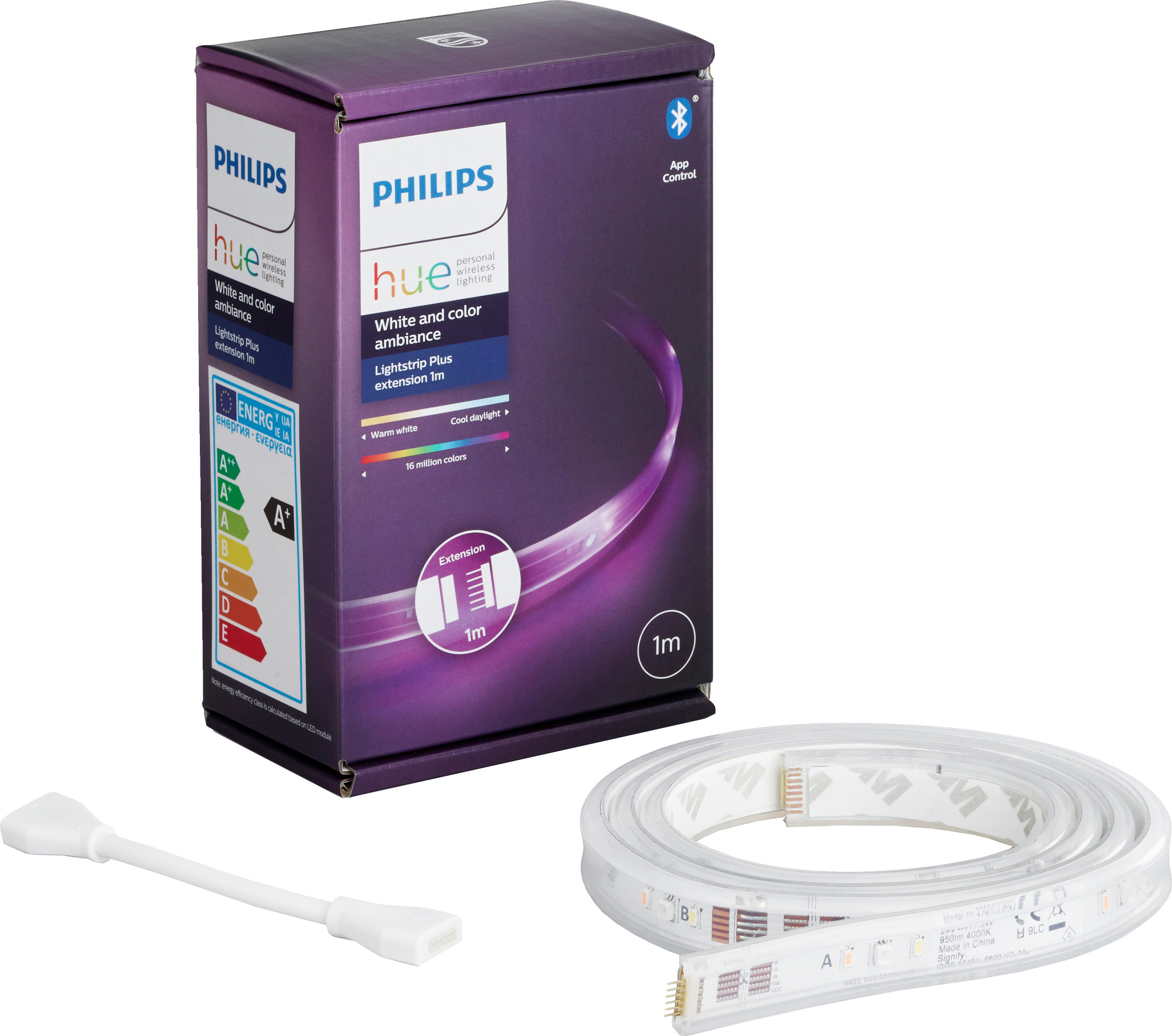 Philips Hue LightStrip Plus 1m utvidelsesstripe - Elkjøp | Elkjøp