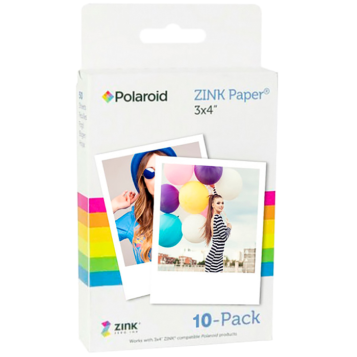 Polaroid ZINK Zero-Ink papir 3" x 4" (10 pakke) | Elgiganten | Elgiganten