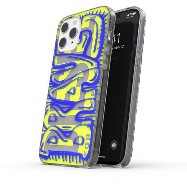 Diesel iPhone 12 Pro Max Cover Snap Case Clear AOP Blue/Neon Lime ...