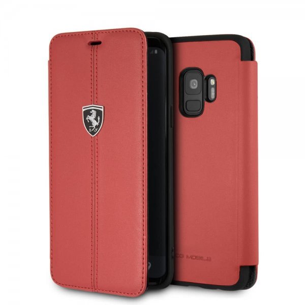 Ferrari Samsung Galaxy S9 Fodral med Kortfack Heritage Logo Röd ...