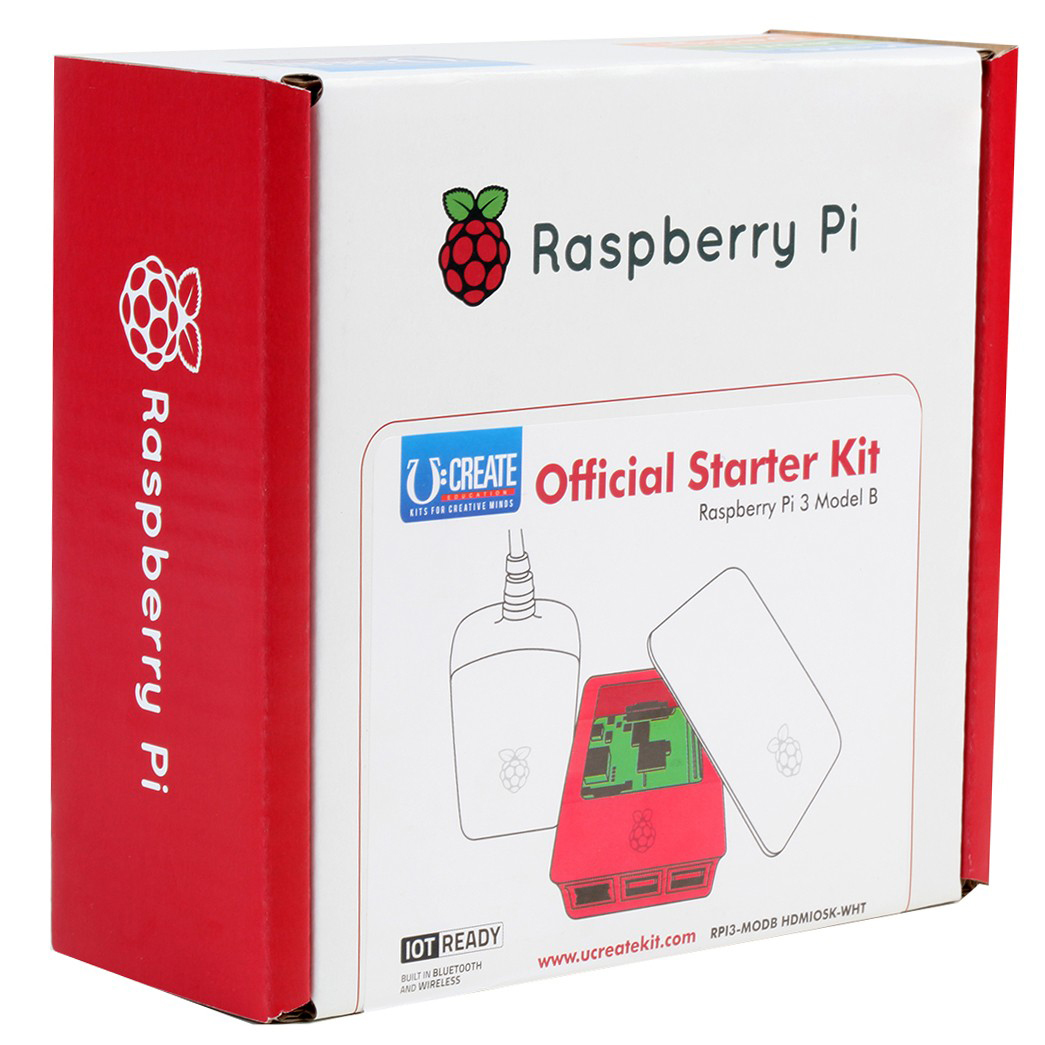 Raspberry Pi 3 Off startsett (hvit/rød - Elkjøp | Elkjøp