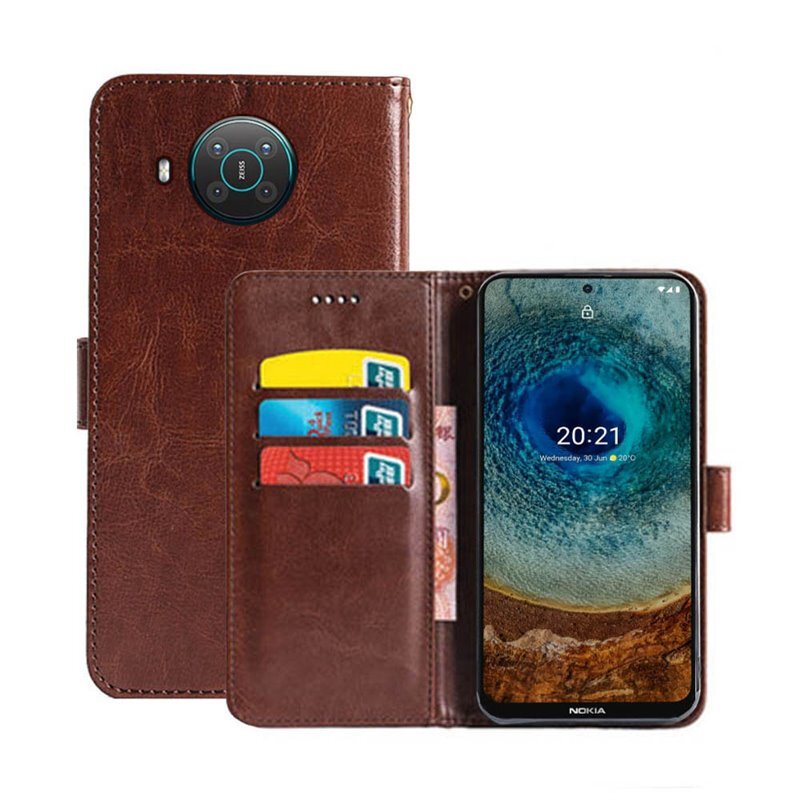 Wallet Cover 3-kort Nokia X10 - brun | Elgiganten | Elgiganten