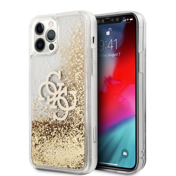 Guess iPhone 12 Pro Max Deksel Liquid Glitter Gull Klar - Elkjøp | Elkjøp