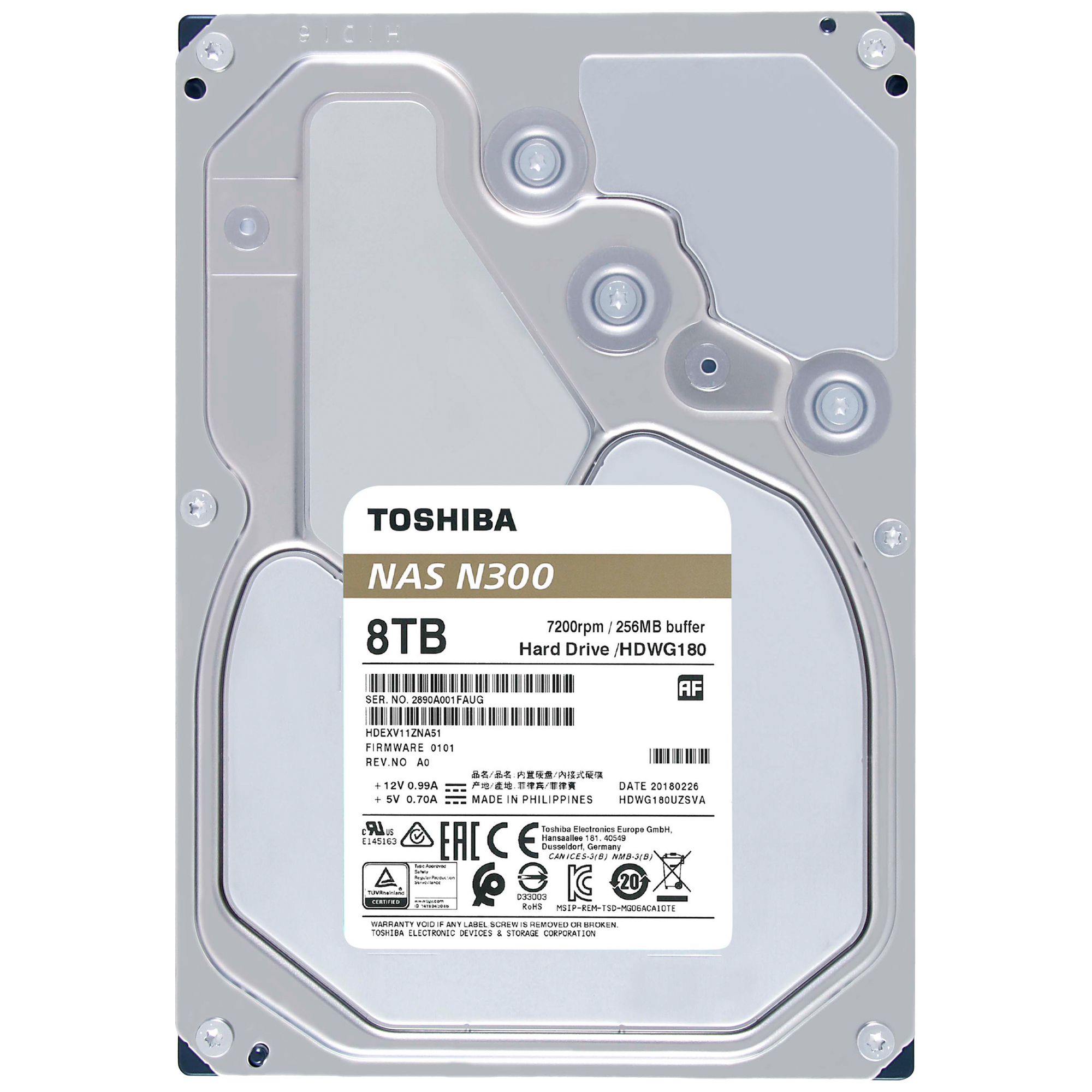 Toshiba N300 3,5" intern HDD til NAS (8 TB) | Elgiganten | Elgiganten