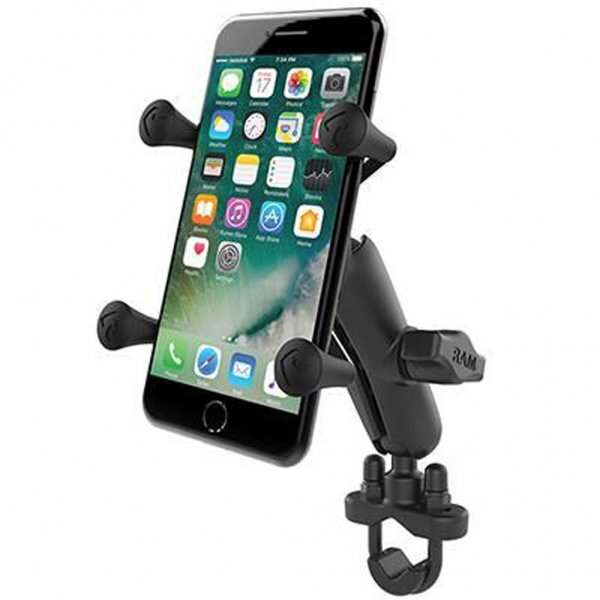 RAM Mounts X-Grip Phone Mount with Handlebar U-Bolt Medium Length Base ...