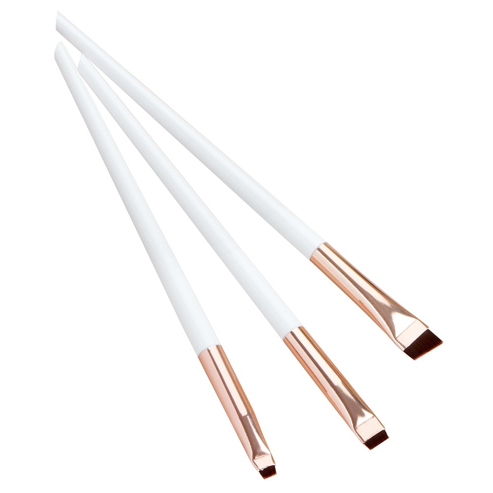 3stk Makeup Børster Øjenskygge Eyeliner Øjenbrynsmakeup - Hvid+guld ...