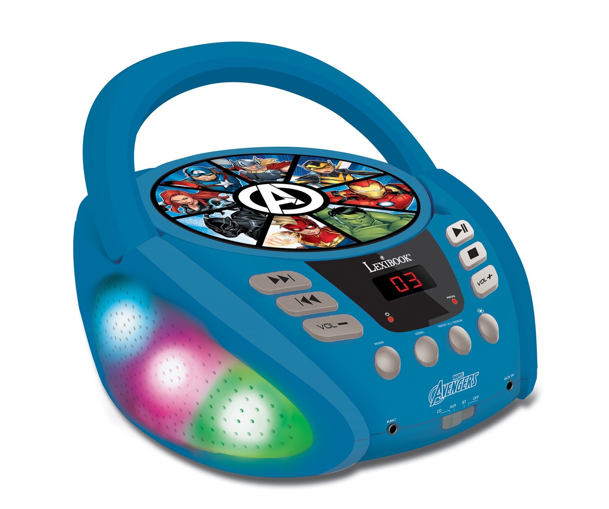 Avengers Bluetooth CD-soitin valotehosteilla - Gigantti verkkokauppa